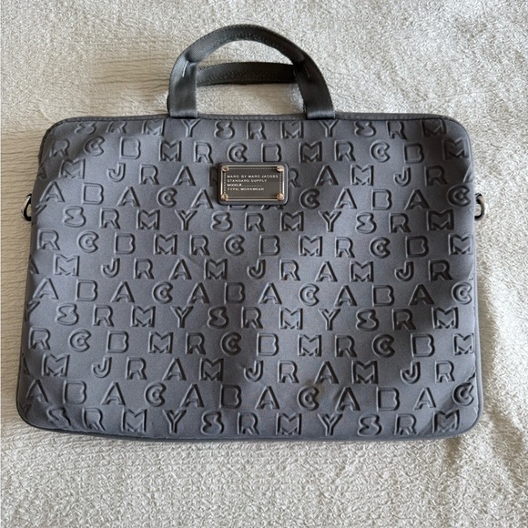 Marc By Marc Jacobs | Bags | Marc By Marc Jacobs Embossed Gray Laptop ...